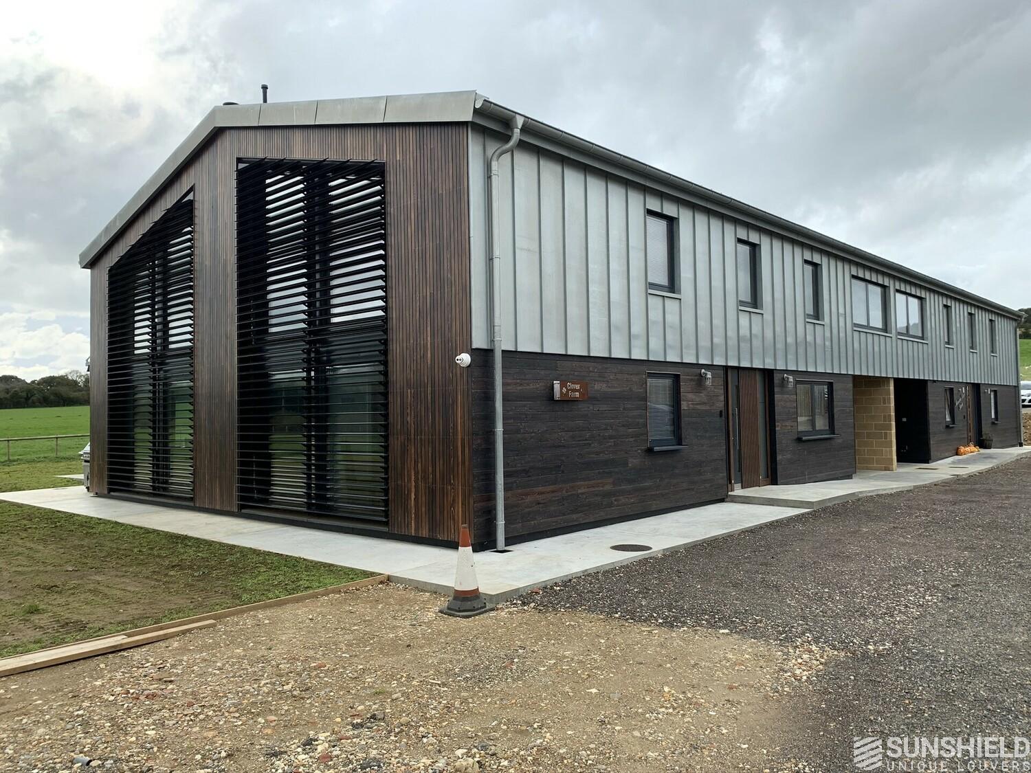 Multiple louvers, 150E, Clover Farm, IMP House, Isle of Wright, UK ...