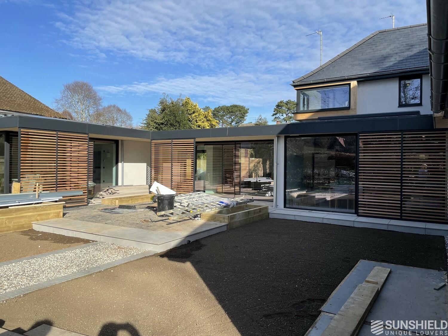 Sliding Louver Panels, Private Home, Goring, UK | Sunshield Global