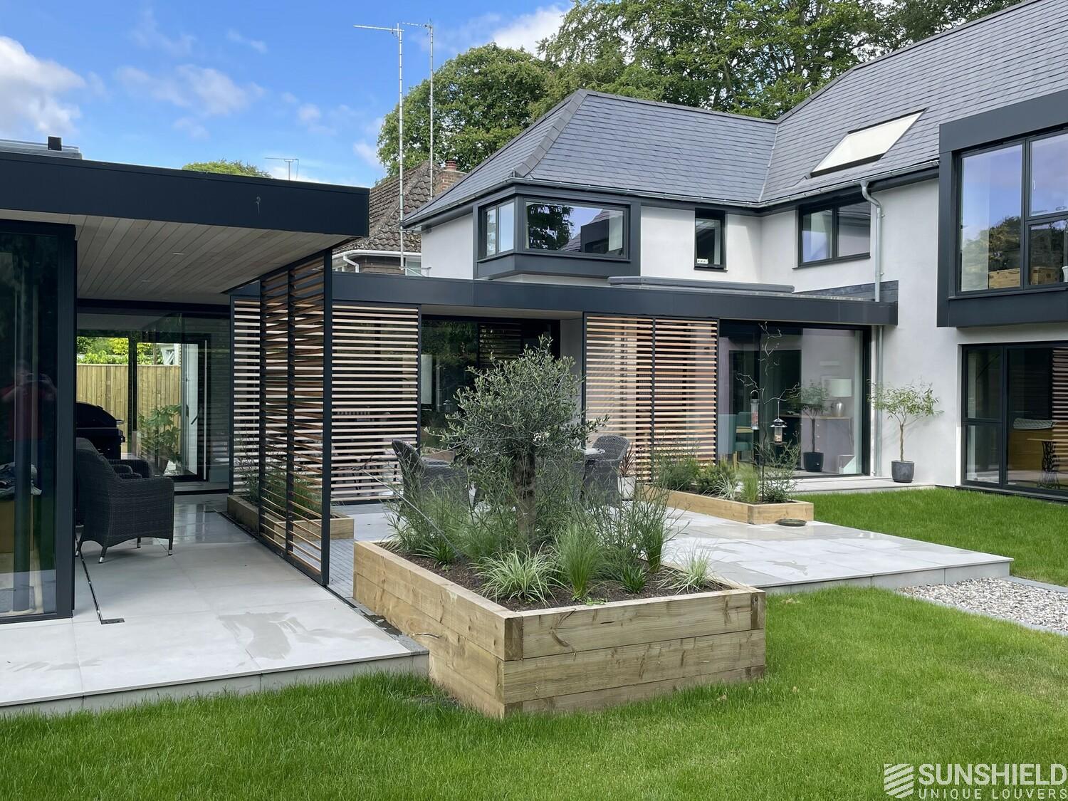 Sliding Louver Panels, Private Home, Goring, UK | Sunshield Global